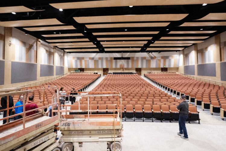 Board tours renovated auditorium | News, Sports, Jobs - Altoona Mirror